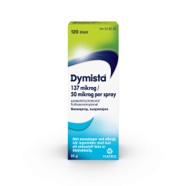 Dymista nesespray, 137 ug/ 50 ug, suspensjon 120 doser | Boots Apotek